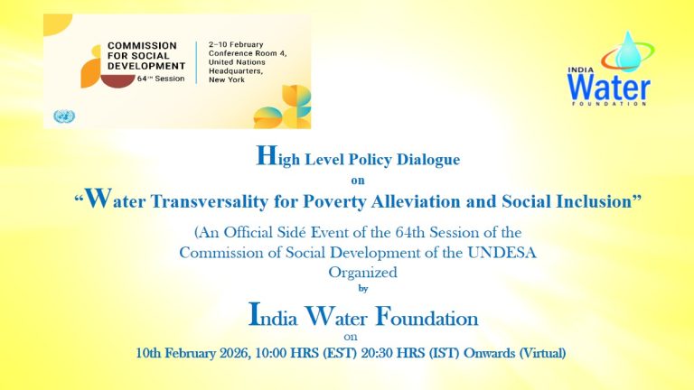 High level Policy dialogue on Water Transversality for Poverty ...